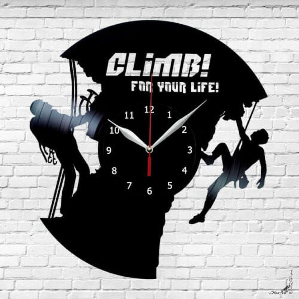 Climb Vinyl Record Wall Clock Art Decor Home Wall Clock Vintage Wall ...