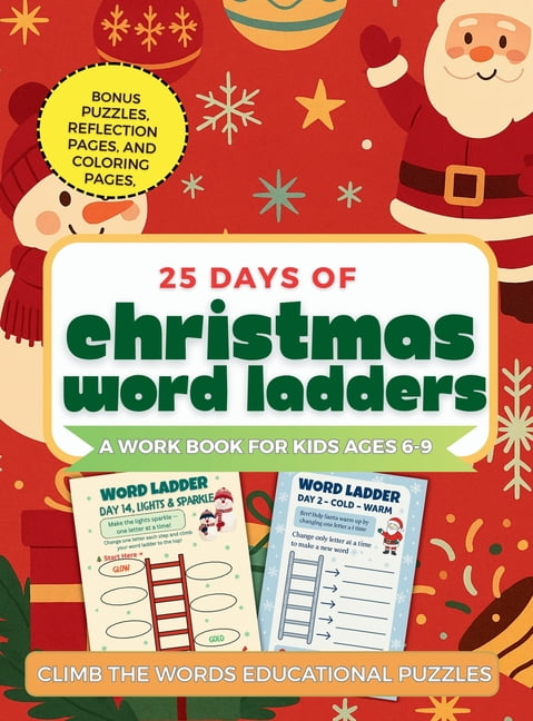 Climb the Words! Educational Puzzles 25 Days of Christmas Word Ladders ...