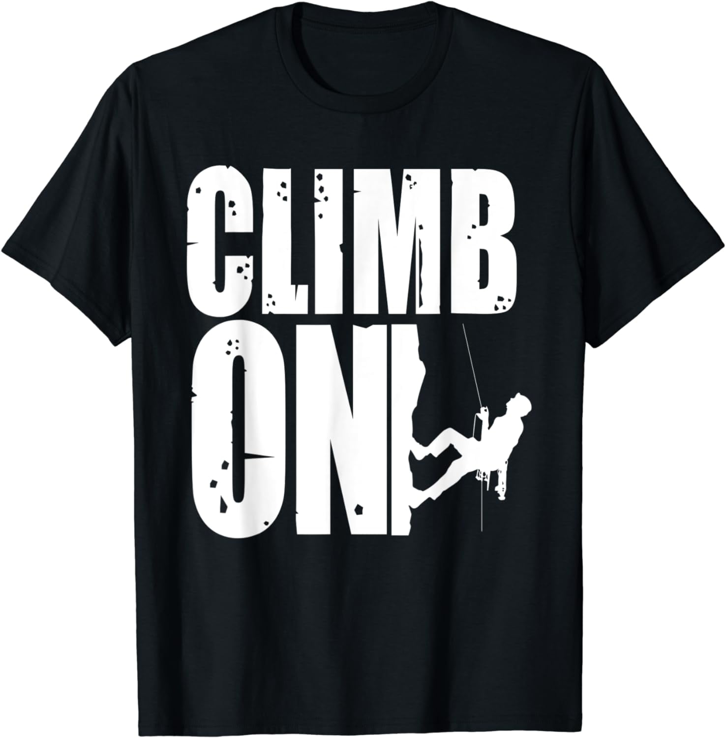 Climb on for mountaineers bouldering on the climbing wall T-Shirt ...