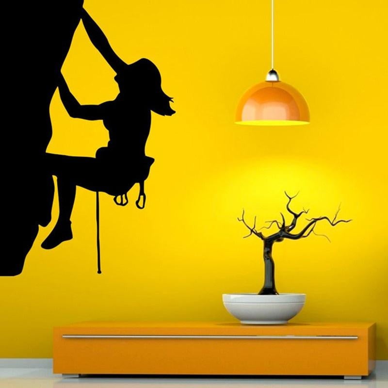 Climber Wall Vinyl Decal Extreme Sport Rock Sticker Art Murals Home ...