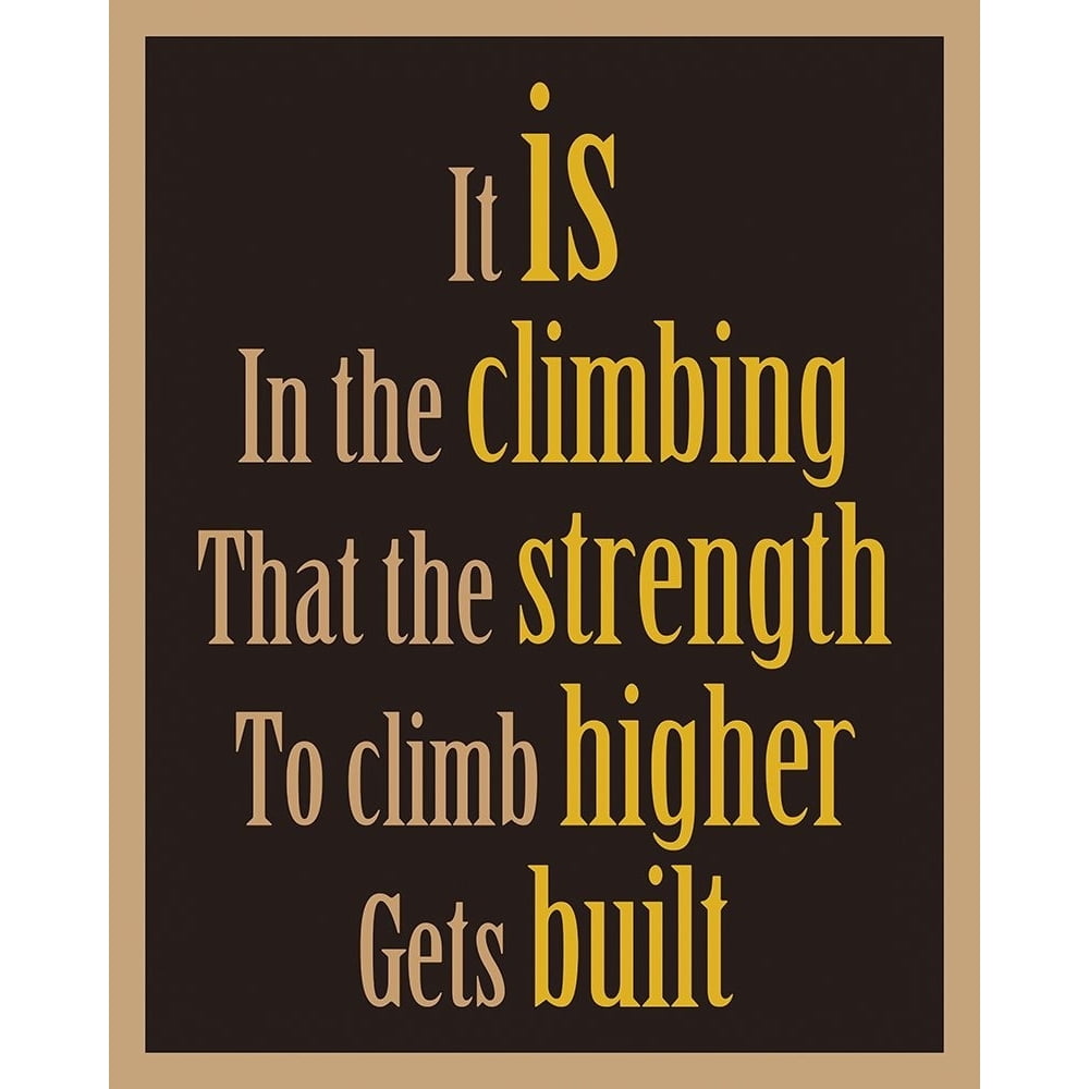 Climber Word Art Poster Print - Richard Homawoo - Walmart.com