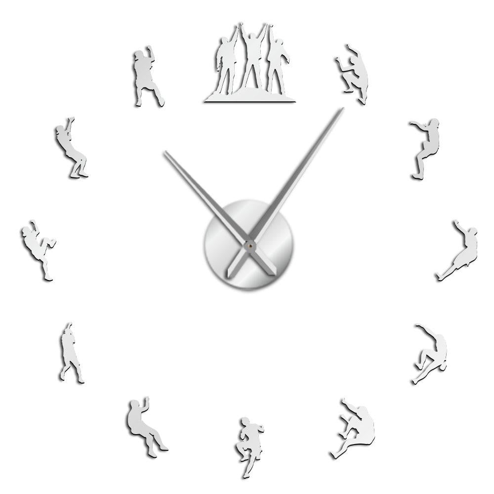 Climbers 3D DIY Wall Clocks Frameless Large Wall Clock Apartment ...