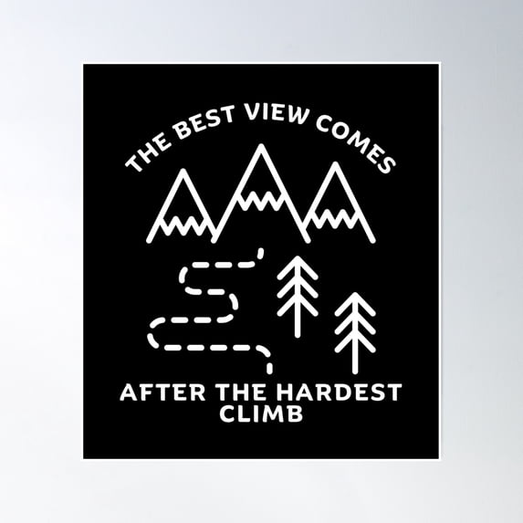 Climbing And Views Poster Wall Art Modern Wall Decor Wall Art Home ...