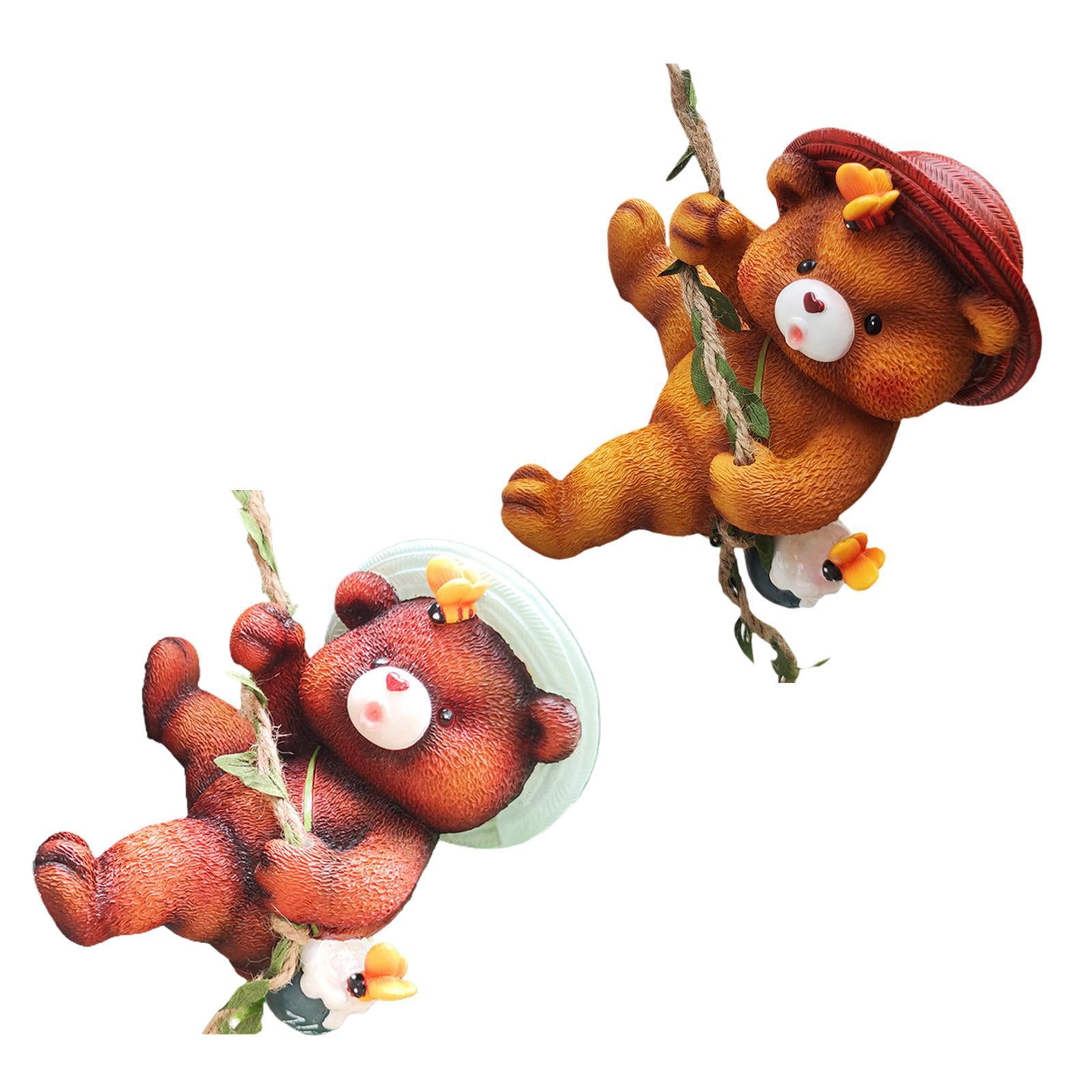 Climbing Bear Sculpture Resin Statue Cute Easy to Use Decoration Bear ...
