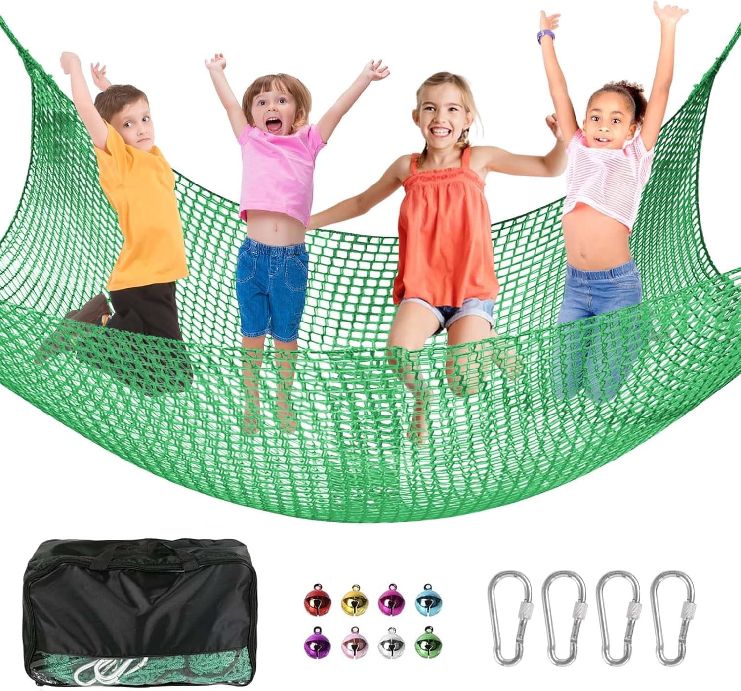 Climbing Cargo Net, 9.9 ft x 6.6 ft Large Playground Safety Net with ...