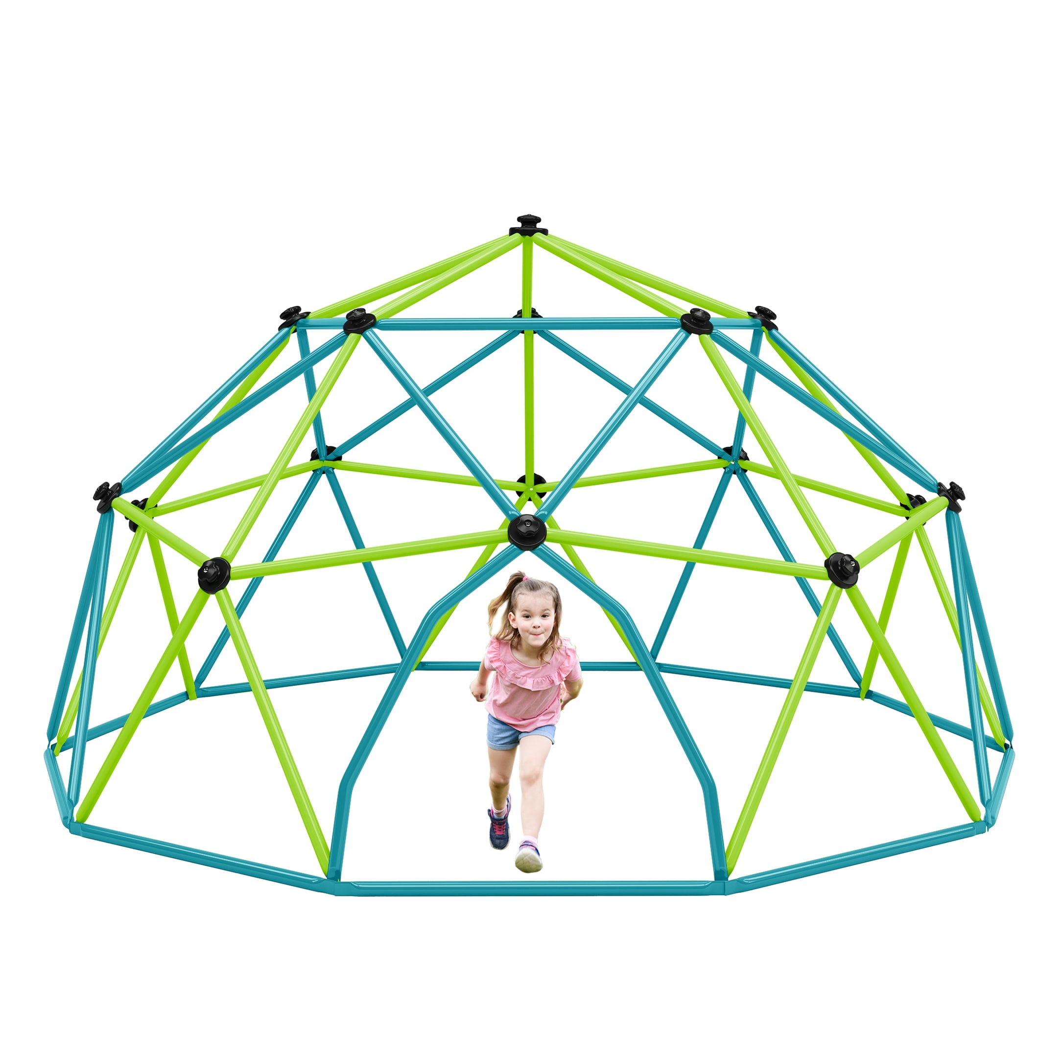 Climbing Dome for Kids - 12ft Geometric Climber, Monkey Bars, Outdoor Play Center - Rust & UV ...