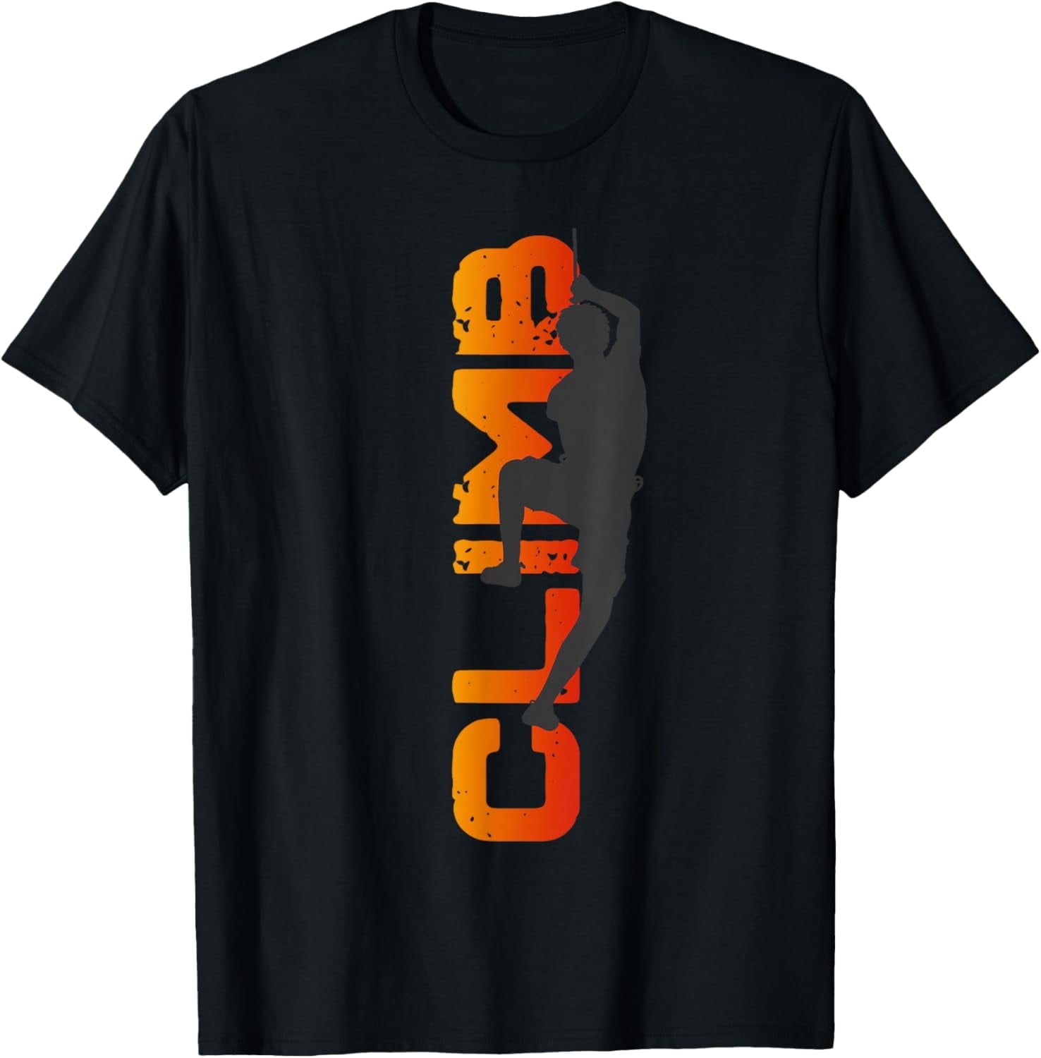 Climbing Enthusiast Vibes Silhouette Climber Design on CLIMB Text ...