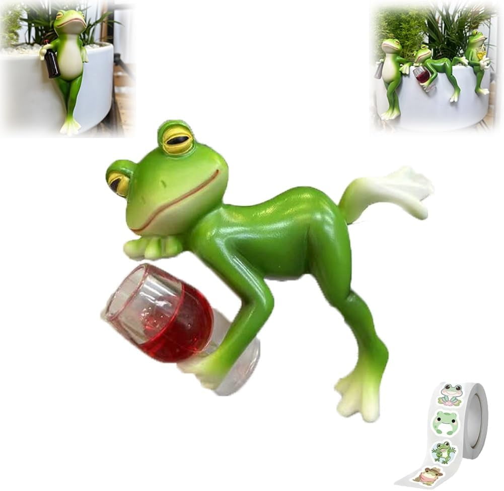 Climbing Frogs Decorations, Miniature Hanger Figurines Resin Hanging ...