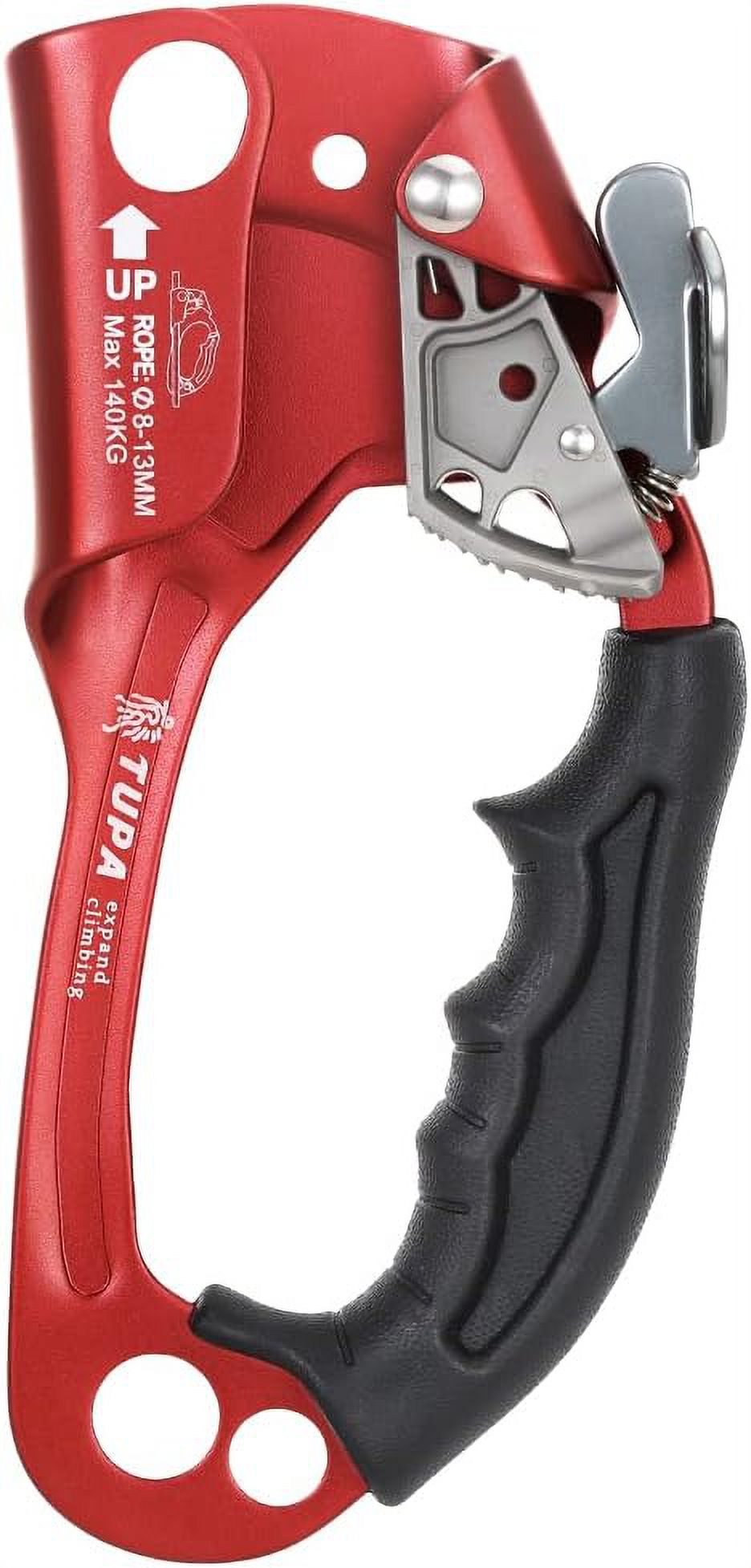 Climbing Hand Ascender 8-13mm Vertical Rope Access with Ergonomic Rubber Handle CE Certified ...