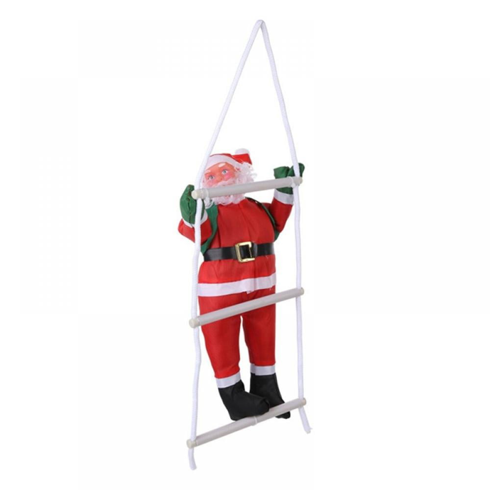 Climbing Hanging Santa Claus On Rope Ladder Christmas Tree Indoor ...