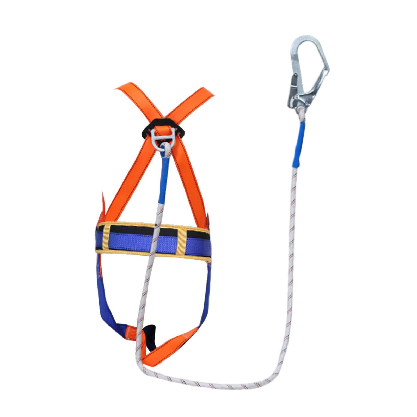Climbing Harness Fall Protection Gear Safety Belt Adjustable Alloy ...