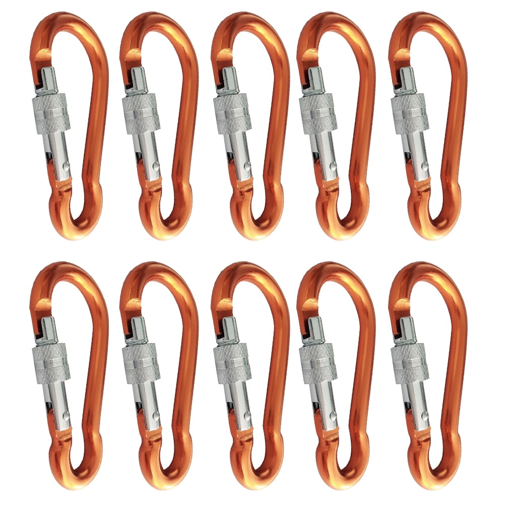 Climbing Metal Buckle Hiking Carabiner Buckles 10 Pcs Quick Hang with ...