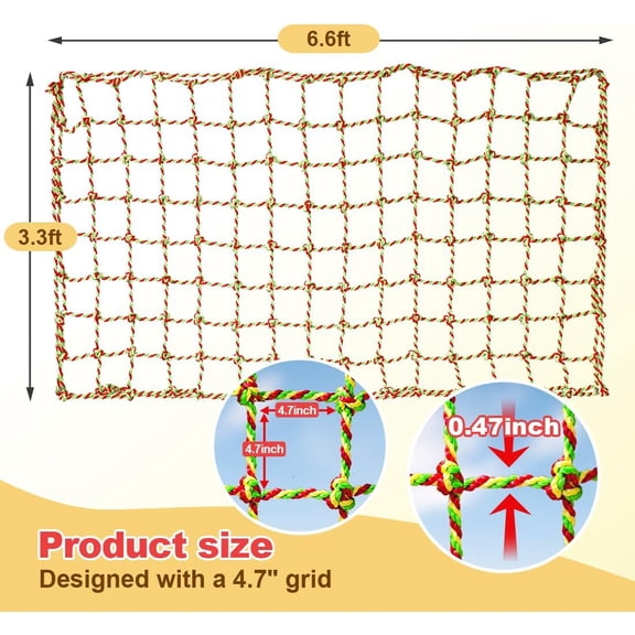 Kids Climbing Cargo Nets for Indoor and Outdoor Playground Fun