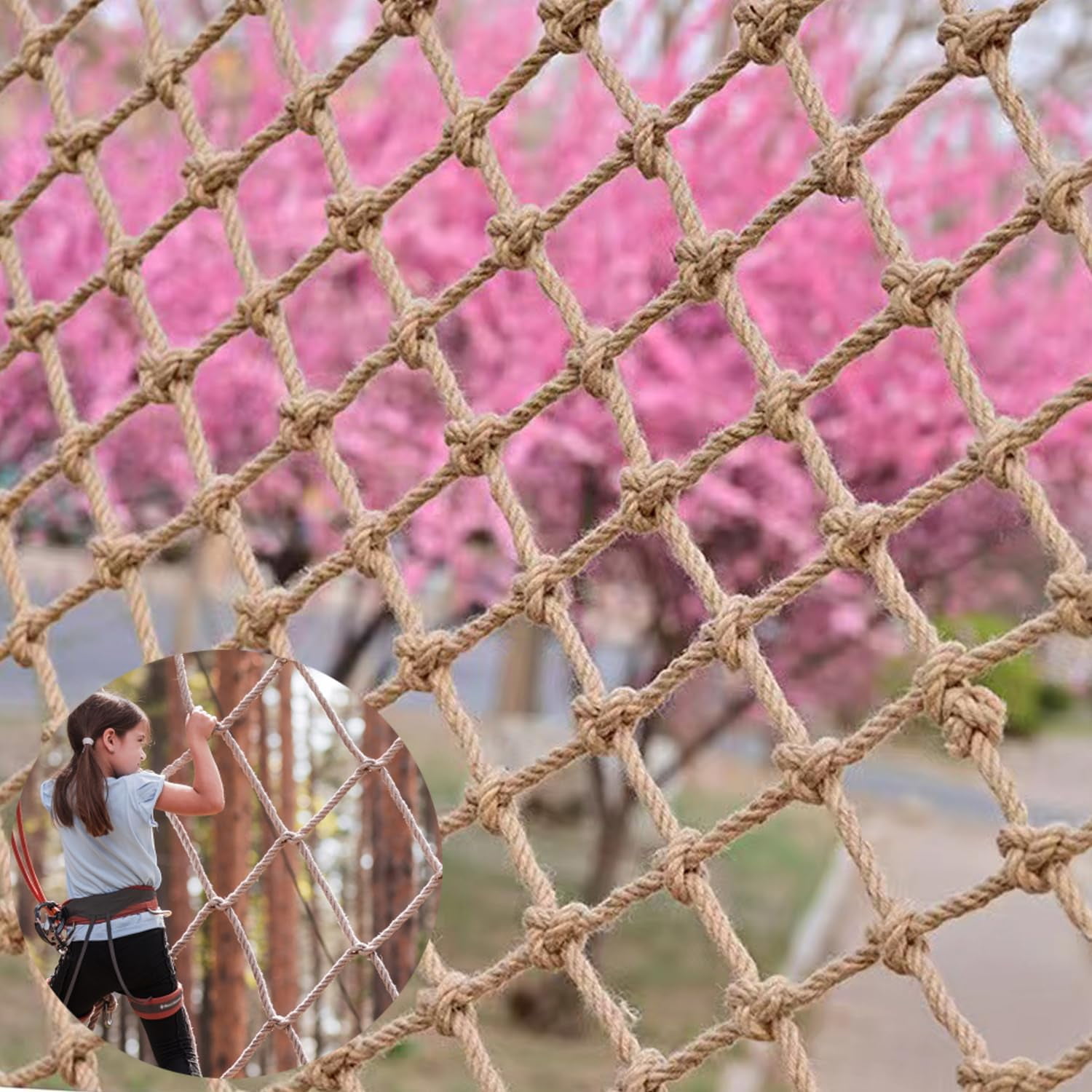 Climbing Net,Hemp Rope Climbing Net,Kids Safety Net Rope,Fence Stairs ...