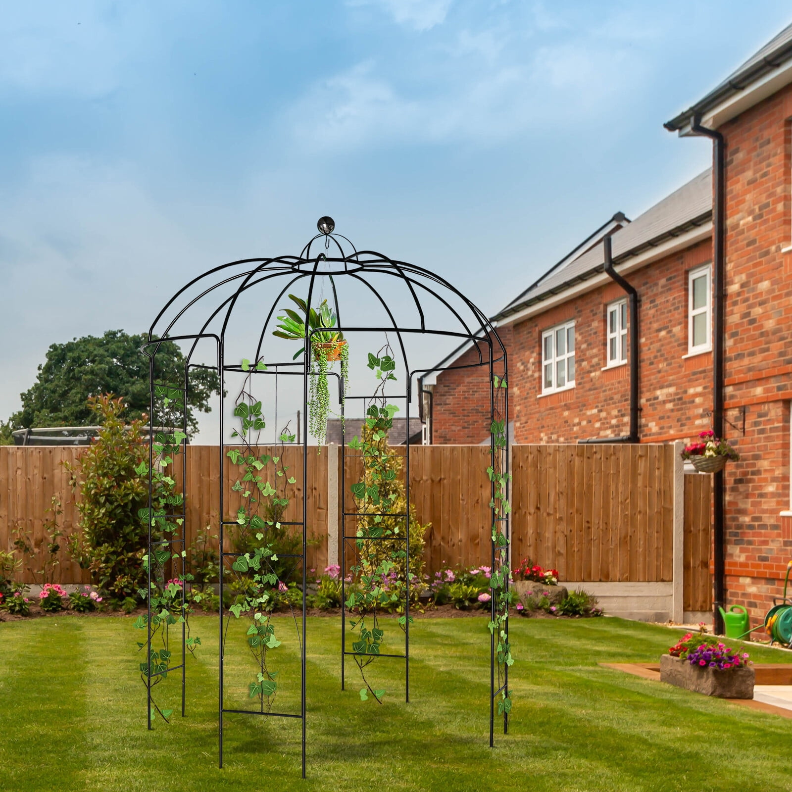 Climbing Plants Metal Wedding Arch Garden Gazebo Arbor Outdoor Wedding ...