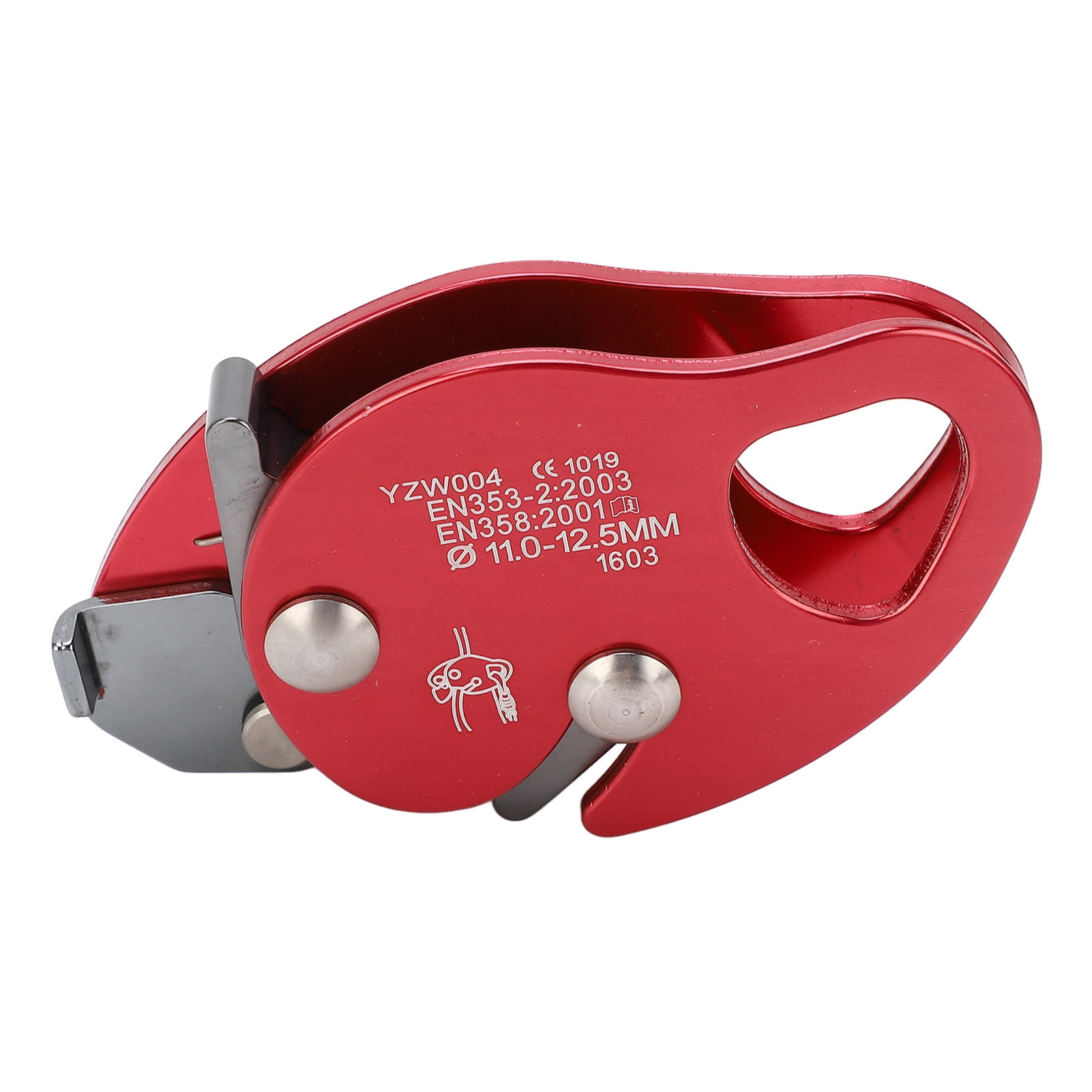 Climbing Rope Grab 11 to 12.5mm Rope Self Braking Stop Grip Clamp Red ...
