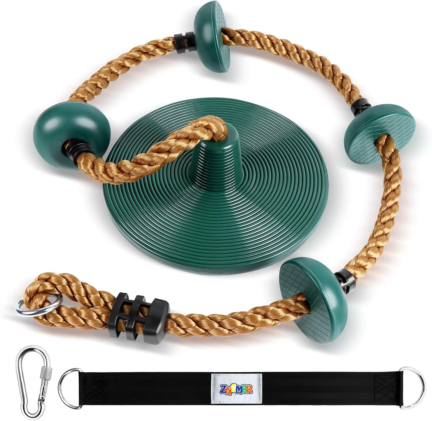 Climbing Rope with Platforms and Disc Swing Seat Set Playground ...