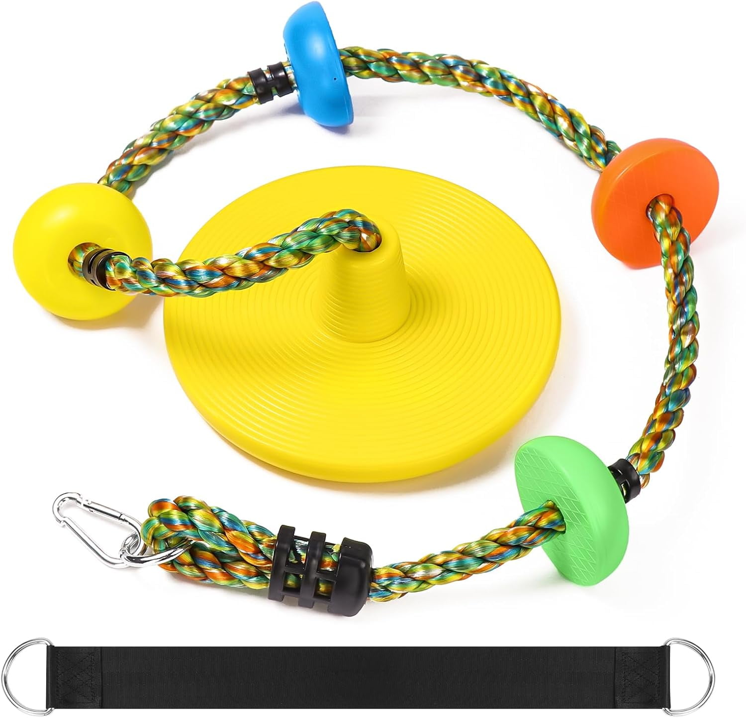 Climbing Rope with Platforms and Disc Swing Seat Set Playground ...