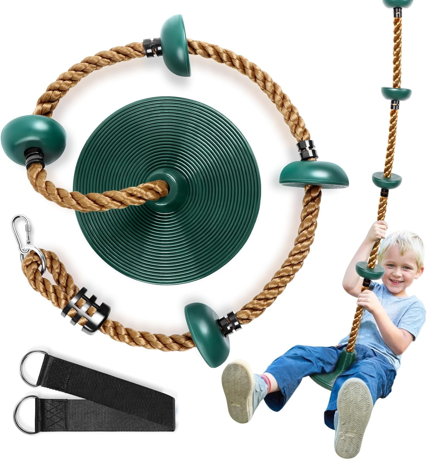 Climbing Rope Tree Swing with Platforms and Swing Seat Outdoor ...