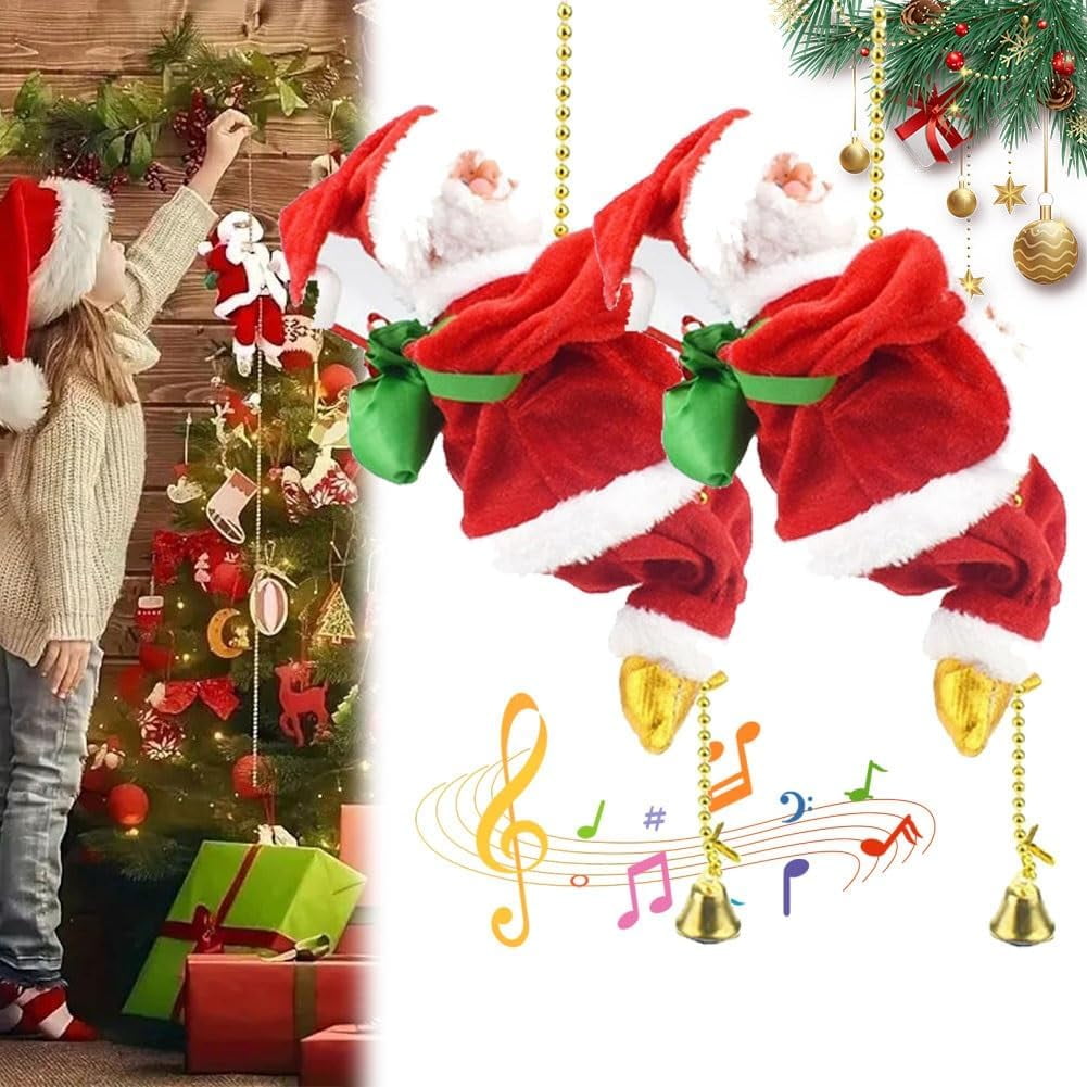 Climbing Santa on Chain, Santa Climbing Ladder to Christmas Tree, Santa ...