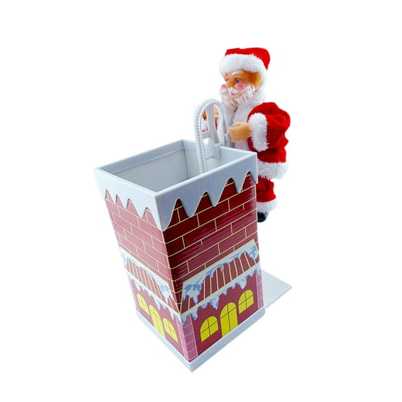 Climbing Santa Chimney Figure Musical Electric Toy Battery Operated PVC ...