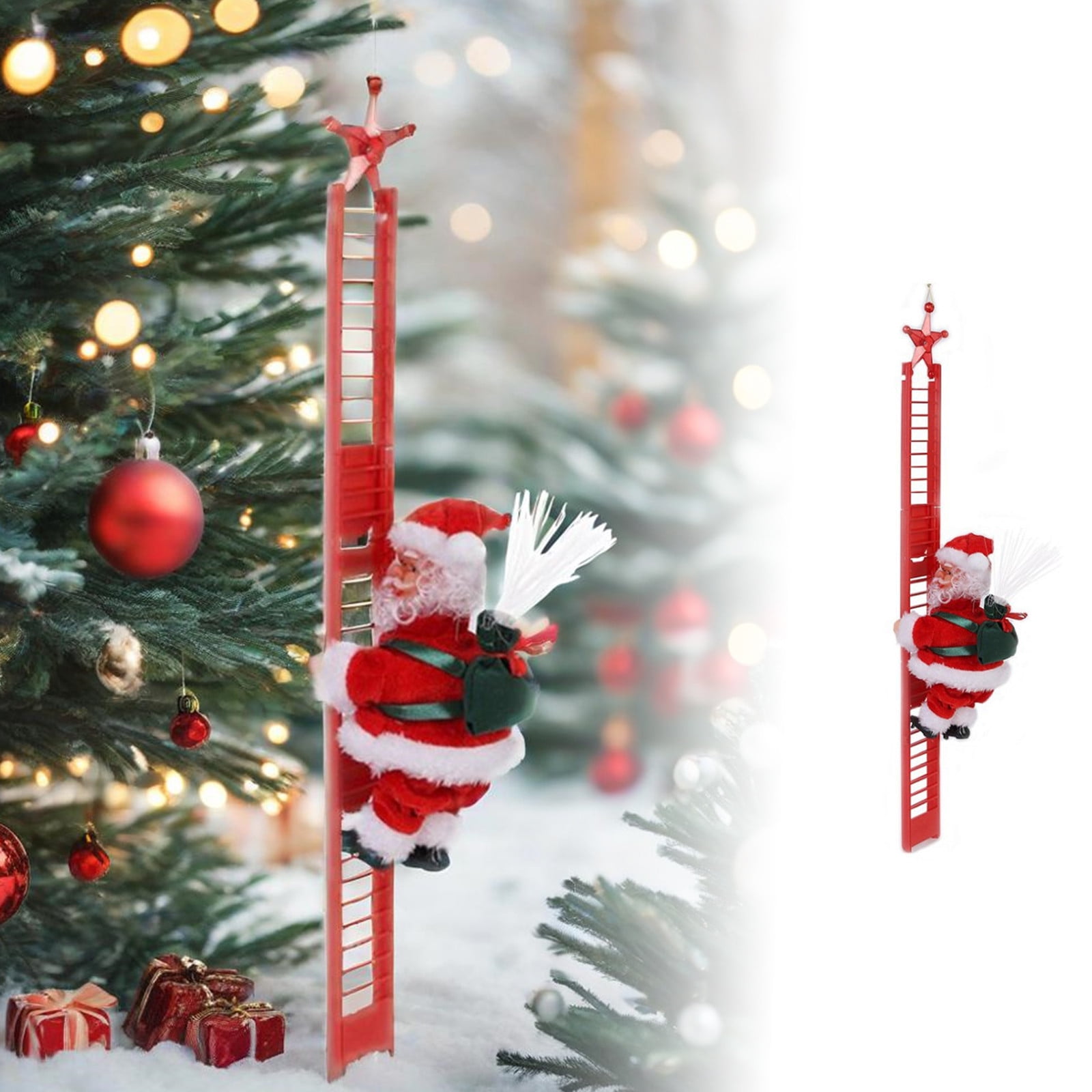 Climbing Santa Ladder, Funny Electric Santa Climbing Ladder To ...