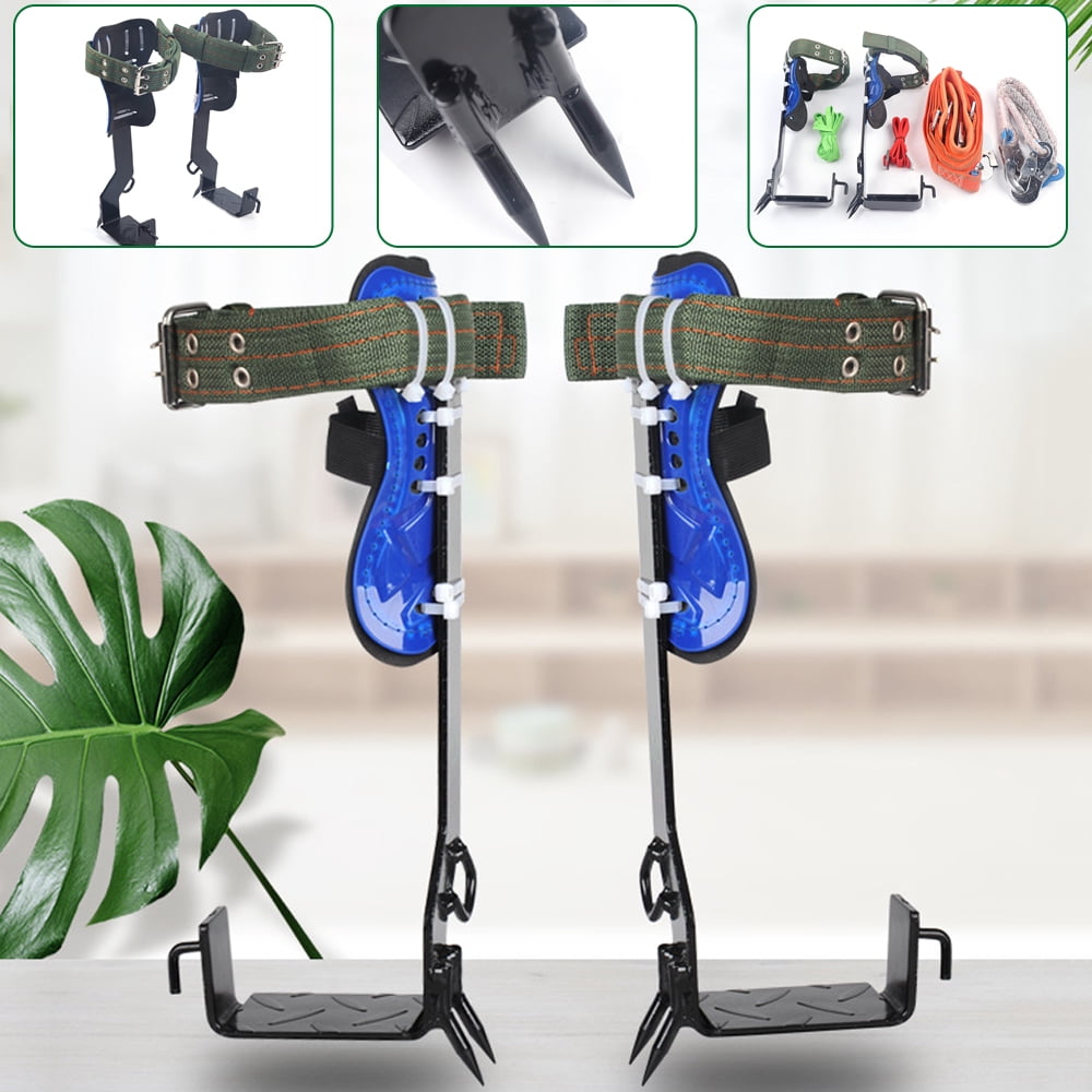 Climbing Spike Set, Safety Belt Straps, Adjustable Lanyard Carabiner ...