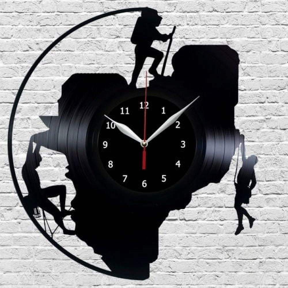 Climbing The Mountain Vinyl Record Wall Clock Decor Art Home Handmade ...