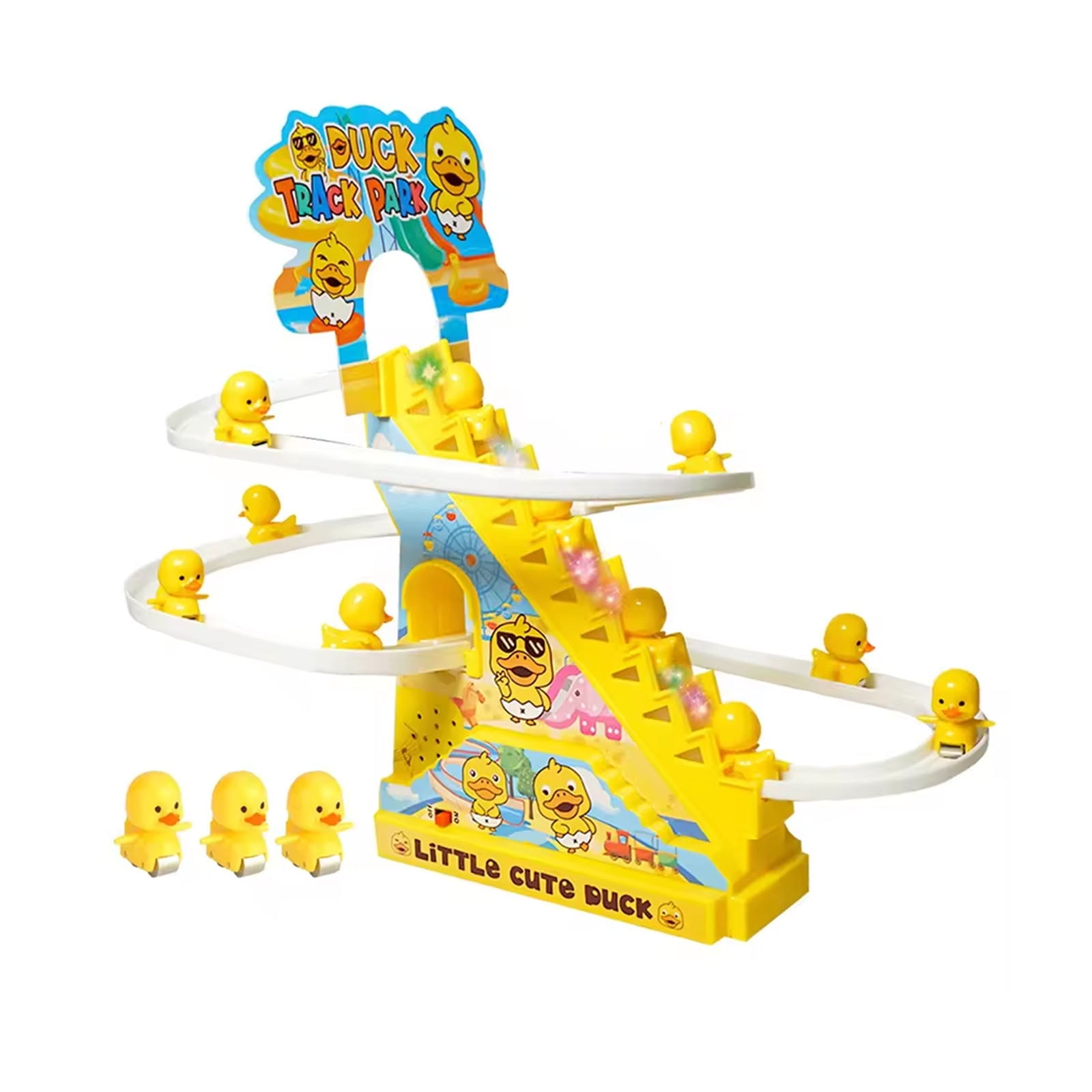 Climbing Toy Staircase Track Slide Set with Music Roller Interactive ...