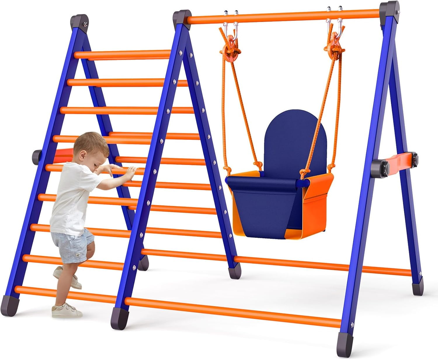 Climbing Toys and Baby Swing Set for Kids Toddlers Aged 1-3, Jungle Gym ...