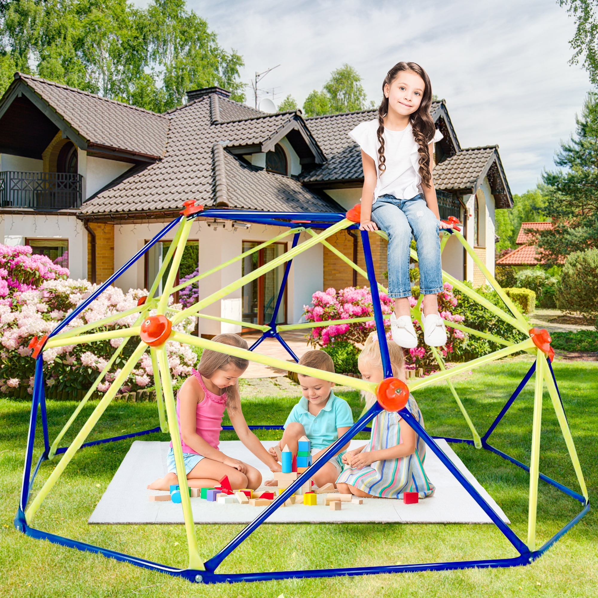 Climbing Toys Dome Climber, Seizeen 6FT Outdoor Geometric Jungle Gym ...