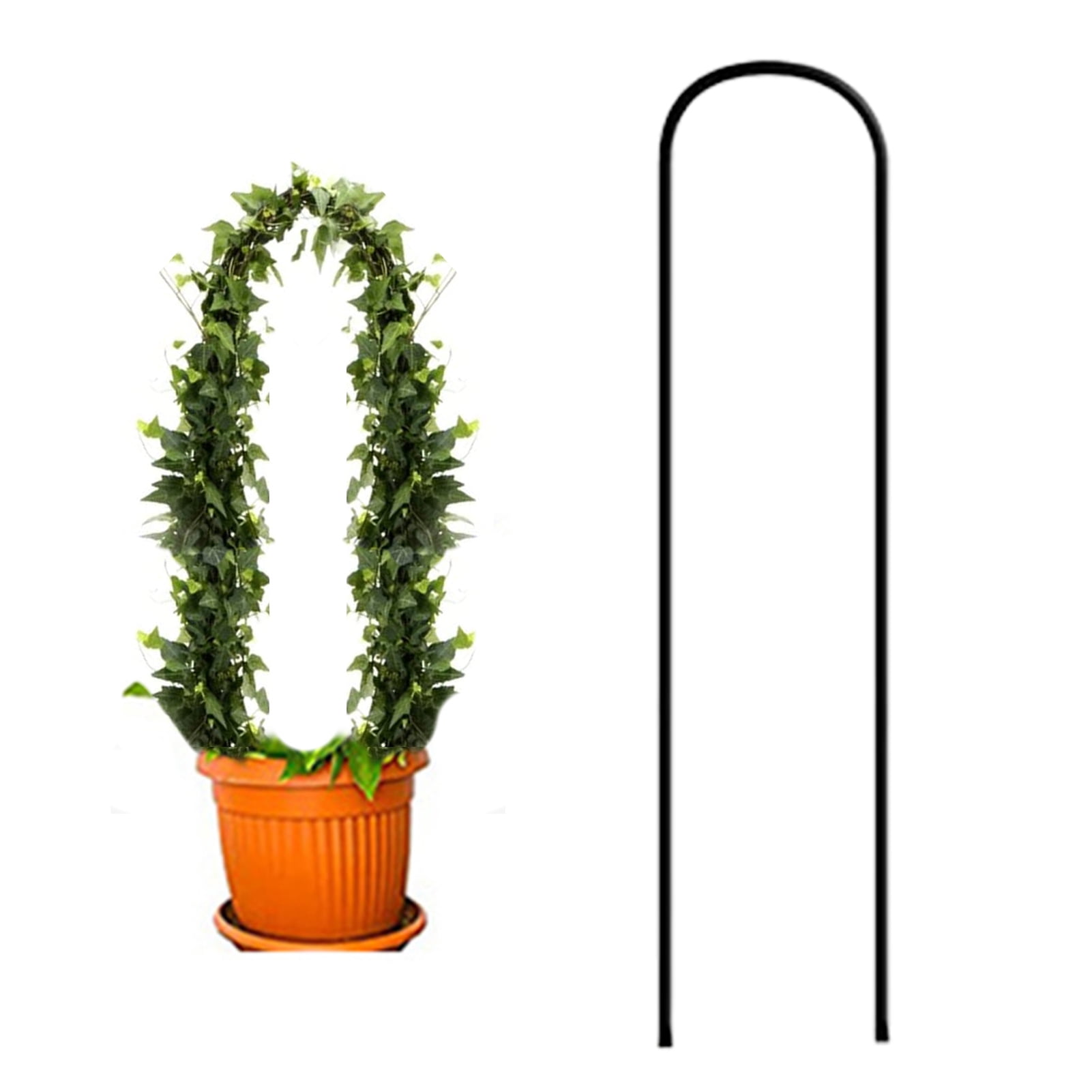 Climbing Vine Rack Plant Potted Support Frame Black Metal Coated Steel ...