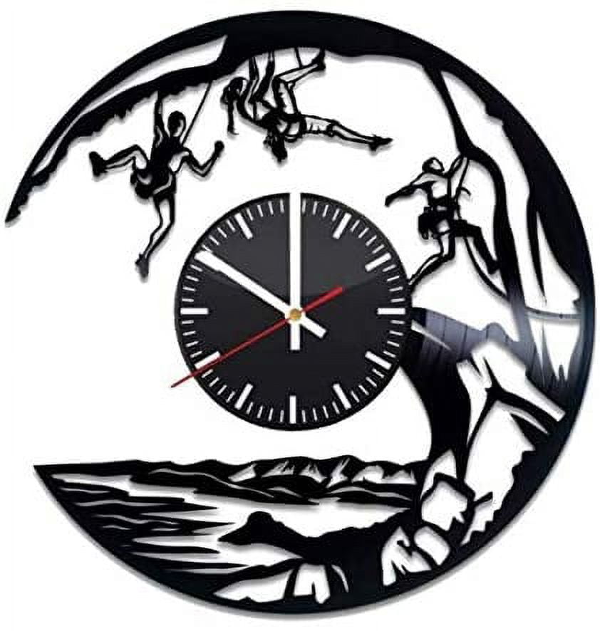 Climbing Vinyl Wall Clock, Vinyl Record Handmade Art Decor for Home ...