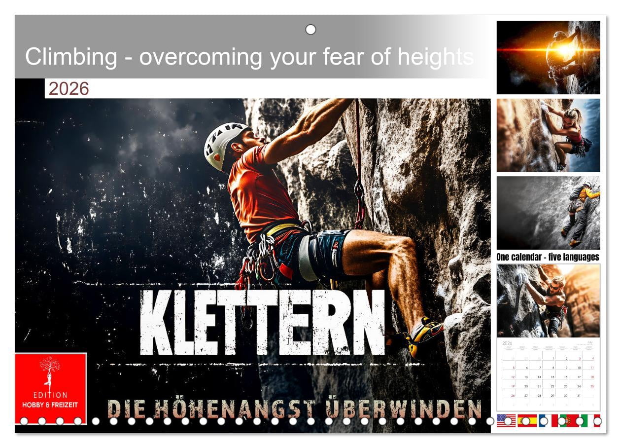 Climbing - overcoming your fear of heights (Monthly Wall Calendar 2026 ...
