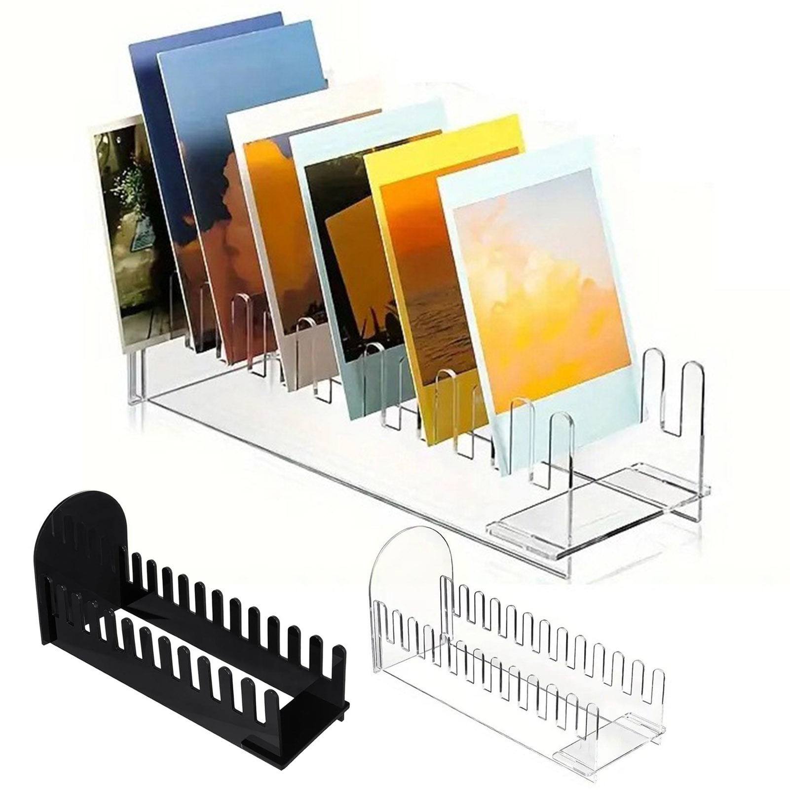 Clinaoy 1/2/3 Pcs 12 Tier Greeting Card Display Stand Acrylic Postcard ...