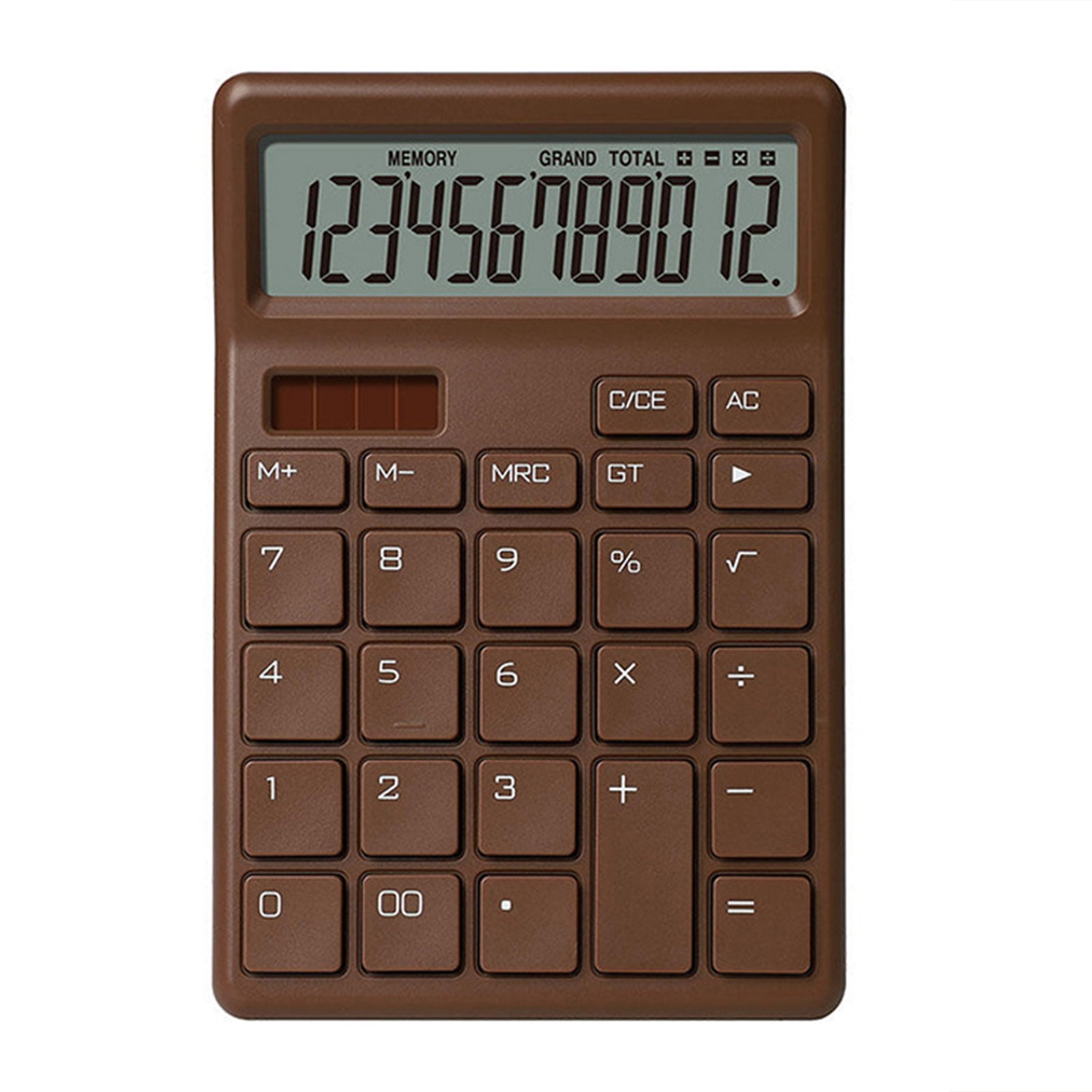 Clinaoy 1 Set Electronic Calculator Portable Dual Power Calculator 12 ...