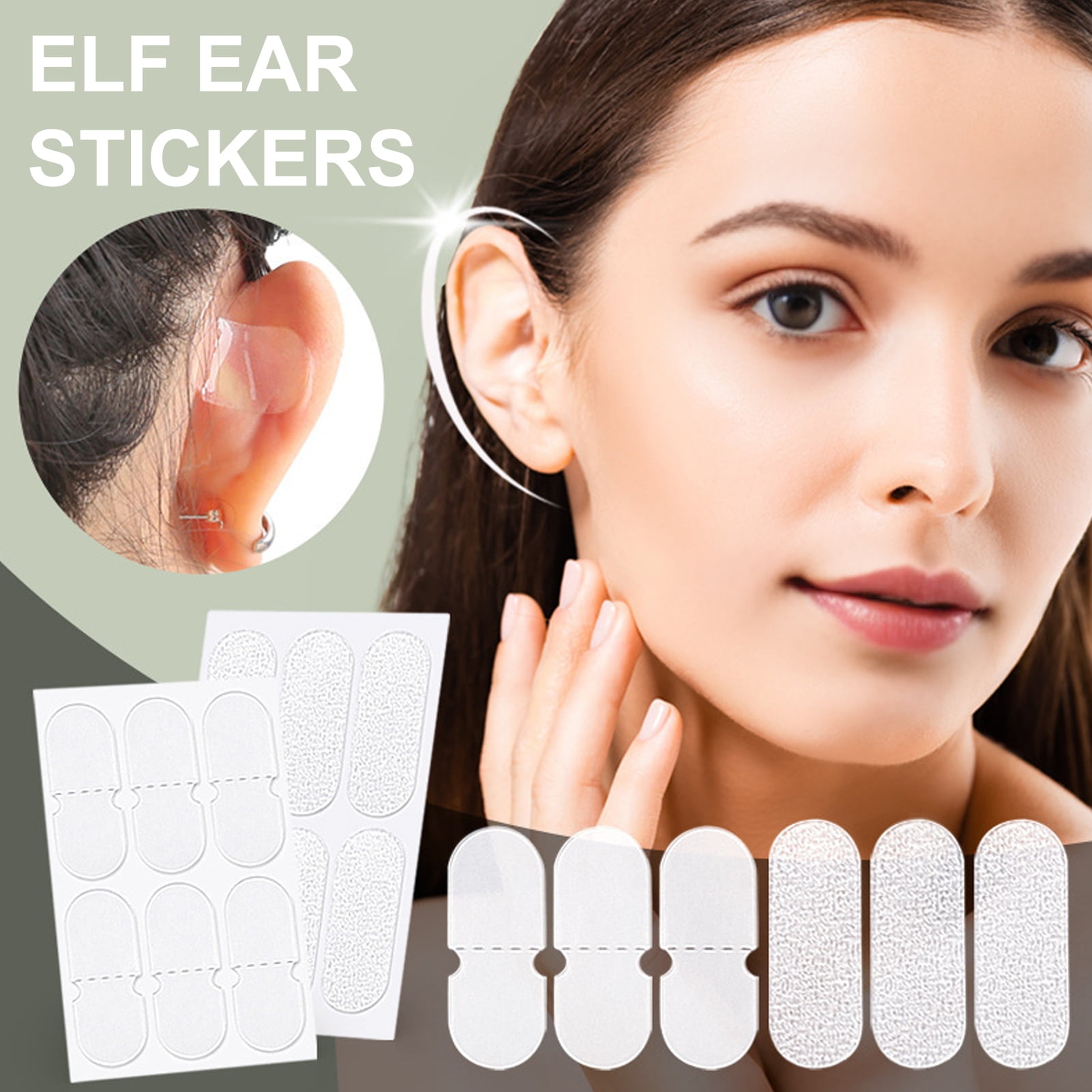 Clinaoy 10 Sheets Ear Sticker Invisible Support Fairy Ear Patch Self ...