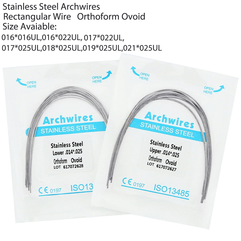 Clinaoy 10Pcs Dental Orthodontic Stainless Steel Arch Wire Rectangular ...