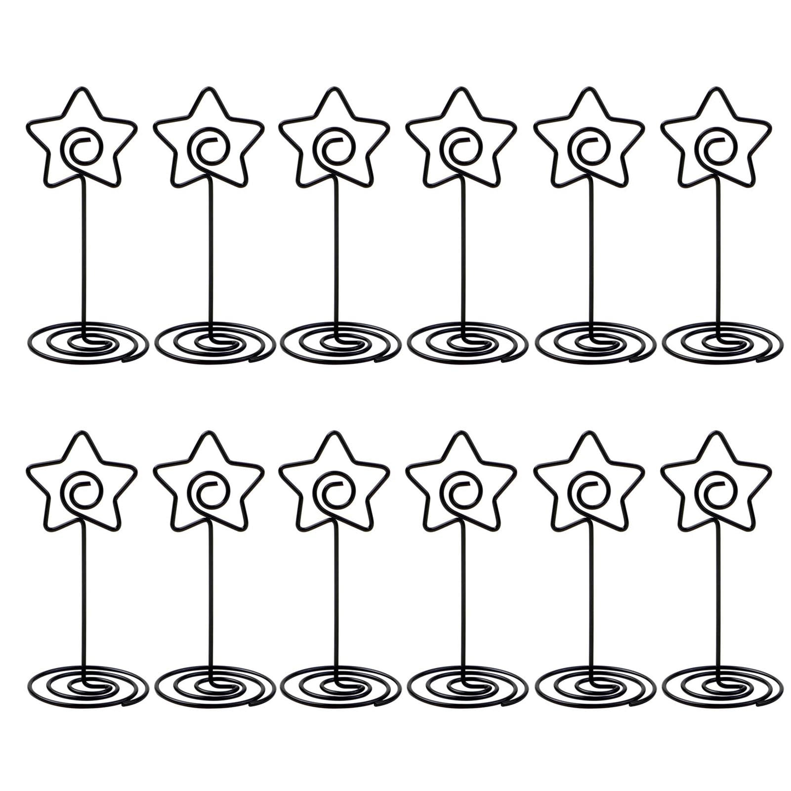 Clinaoy 12-Pack Seat Card Holder – Stainless Steel Table Sign Stand ...