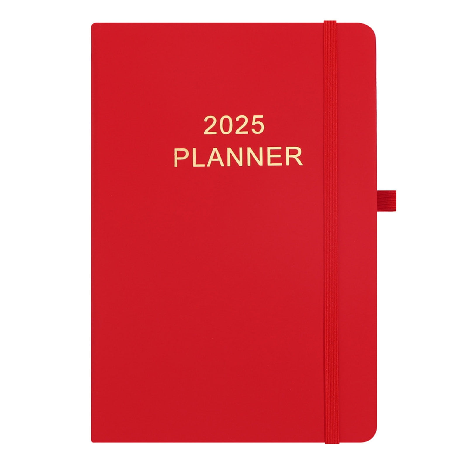 Clinaoy 2025 Agenda Planner with Pen Holder Faux Leather Cover Planner ...