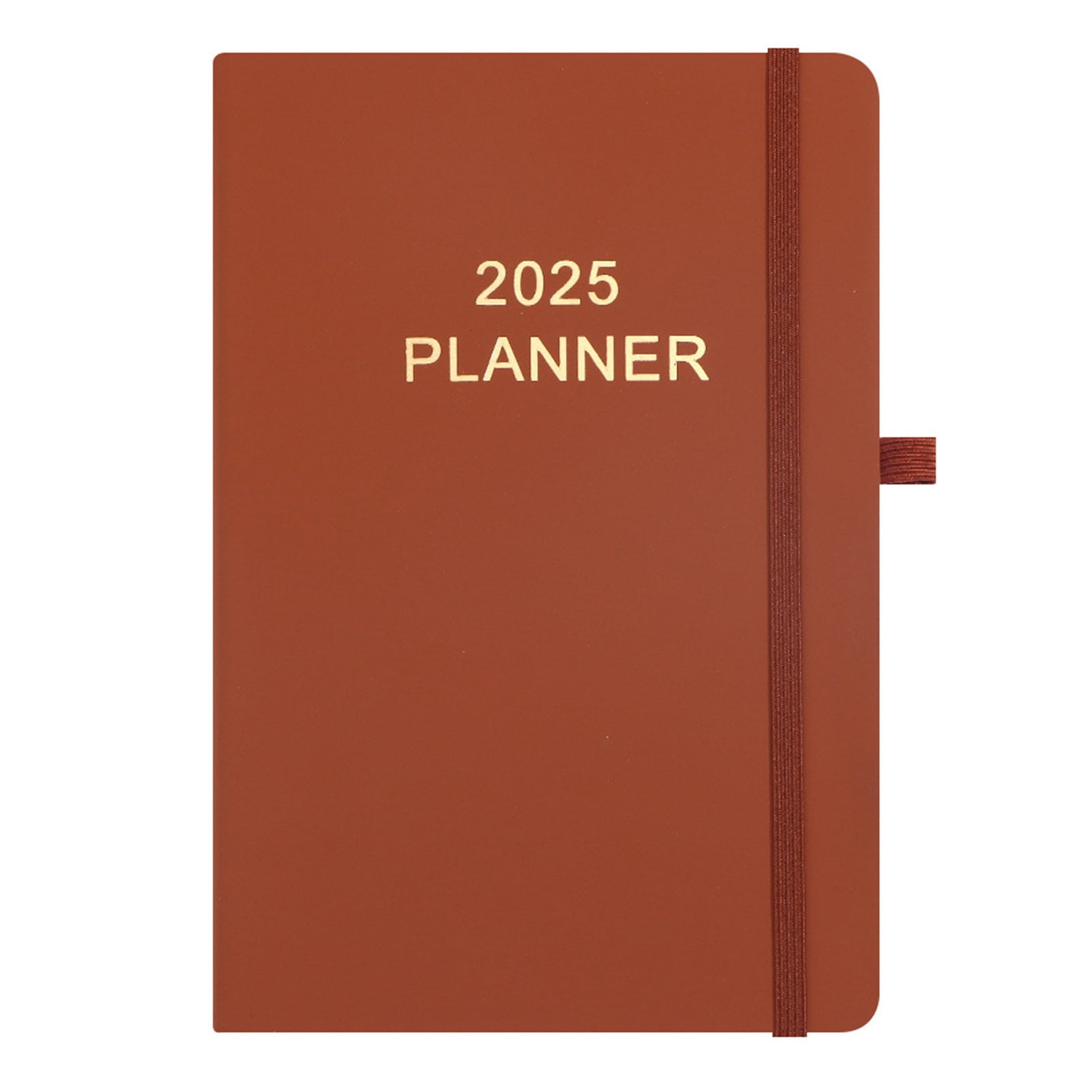 Clinaoy 2025 Agenda Planner with Pen Holder Faux Leather Cover Planner ...