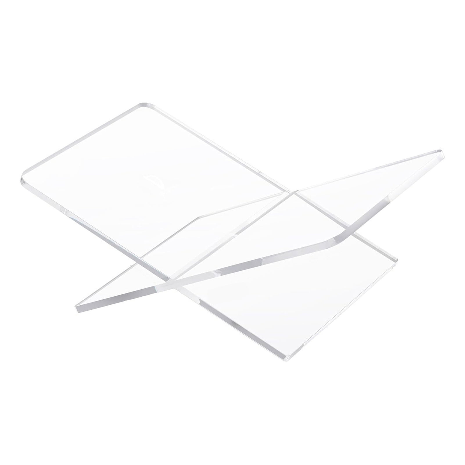 Clinaoy 2Pcs/Set Acrylic Book Stand Holder X-Shaped Design Clear Style ...