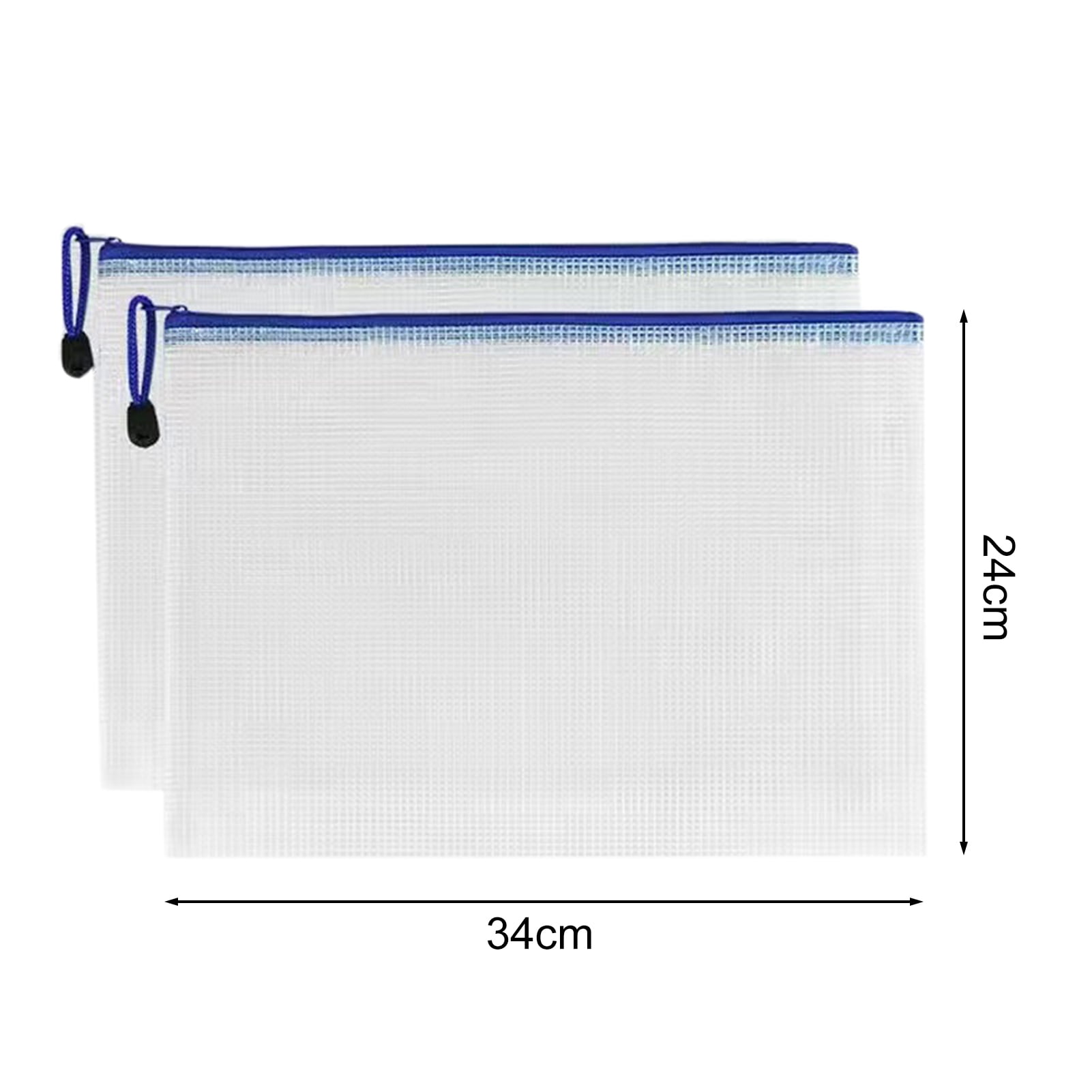 Clinaoy 2Pcs Transparent Waterproof File Bags A4 A5 File Holder Mesh ...