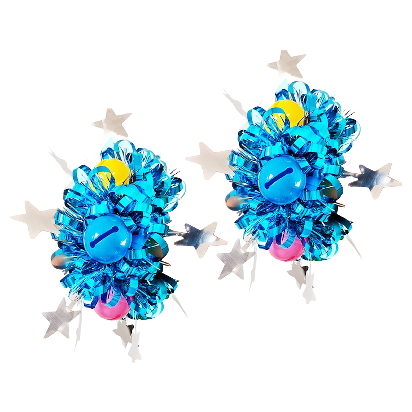 Clinaoy 2Pcs Wrist Flower with Star Bell Decor Cheerleading Cheer ...