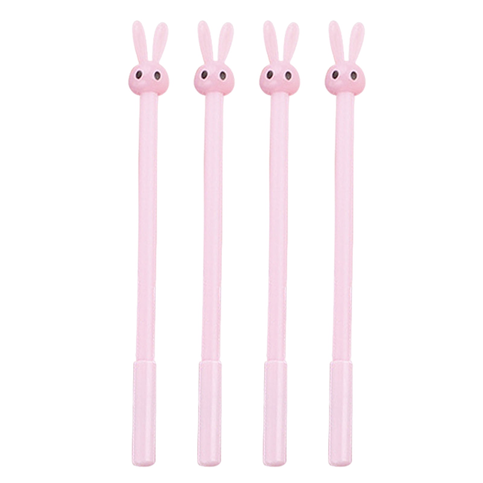 Clinaoy 4Pcs Quick-drying Gel Pens Cute Rabbit Design Writing Fluently ...