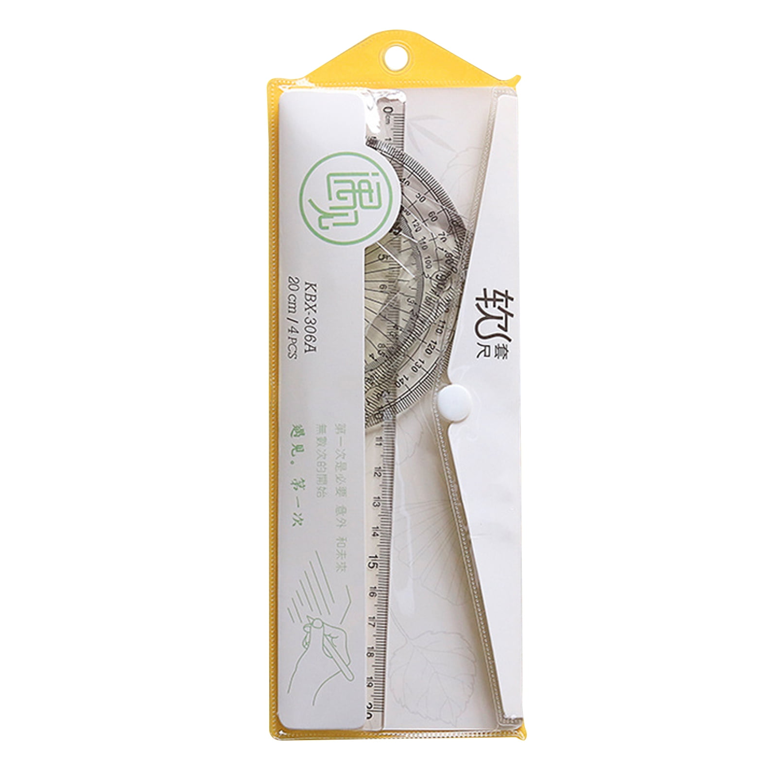 Clinaoy 4Pcs/Set Measuring Ruler Set Soft Bent Freely Clear Scale ...