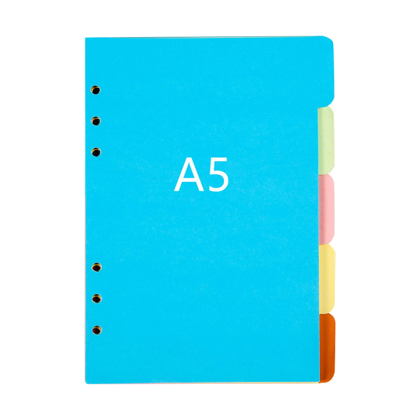 Clinaoy 5Pcs Colored Ring Binder Dividers with Tabs Plastic Index ...
