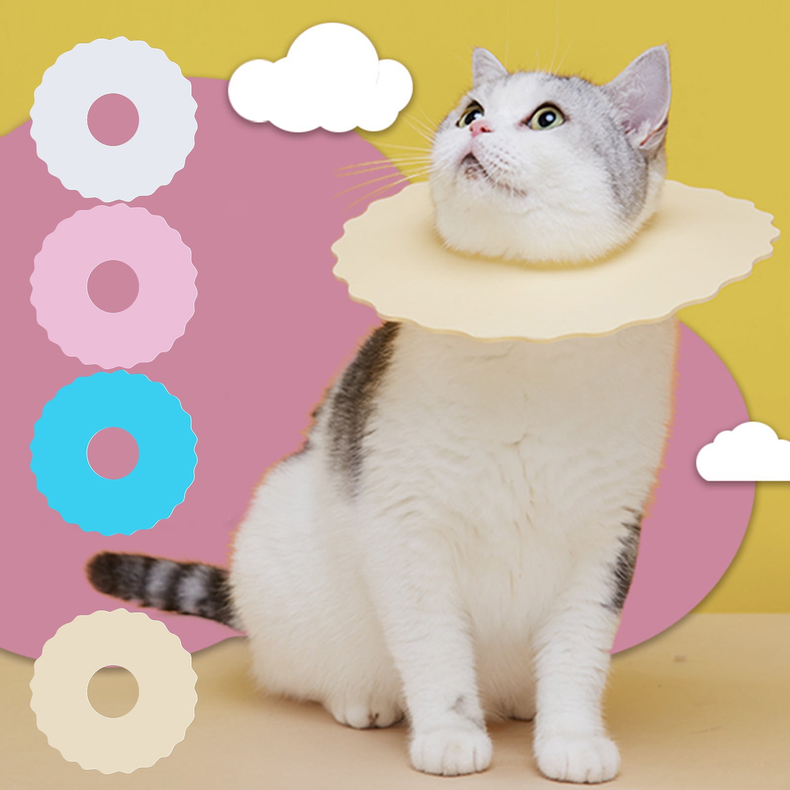 Clinaoy 5Pcs/Set Pet Protective Collar Prevent Bite Anti-Lick Ultra ...