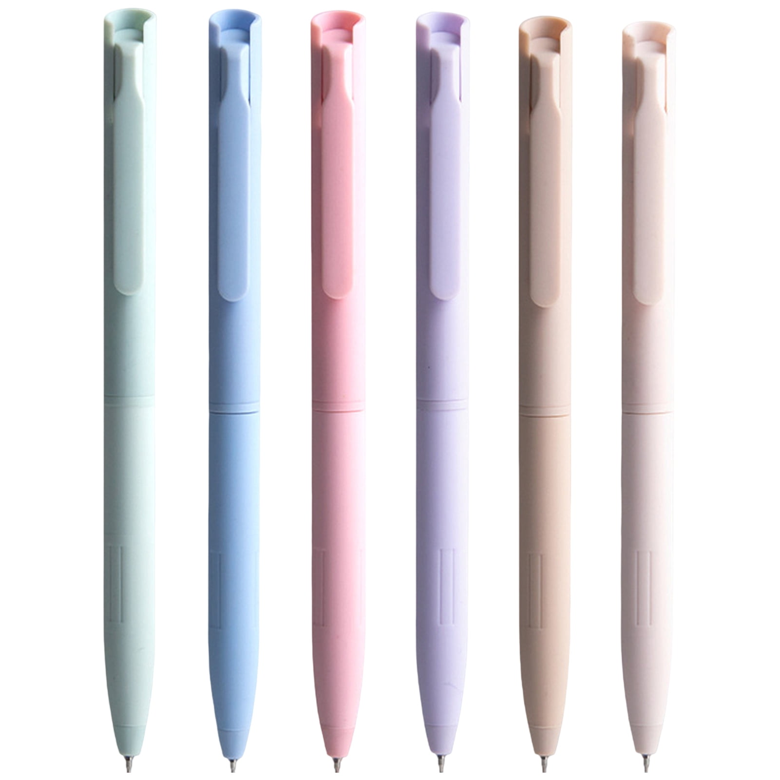 Clinaoy 6-Pack Colored Gel Pens – Non-Slip, Comfort Grip, Fine Point 0 ...