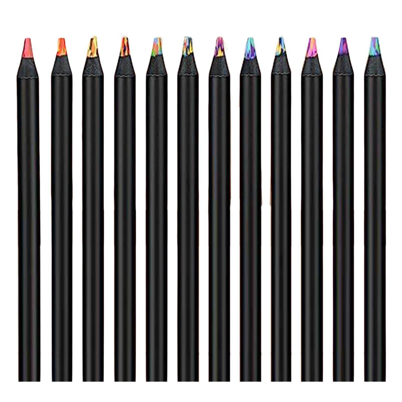 Clinaoy 8/12Pcs Gradient Rainbow Pencil Set Kids Adults Giant Colored ...